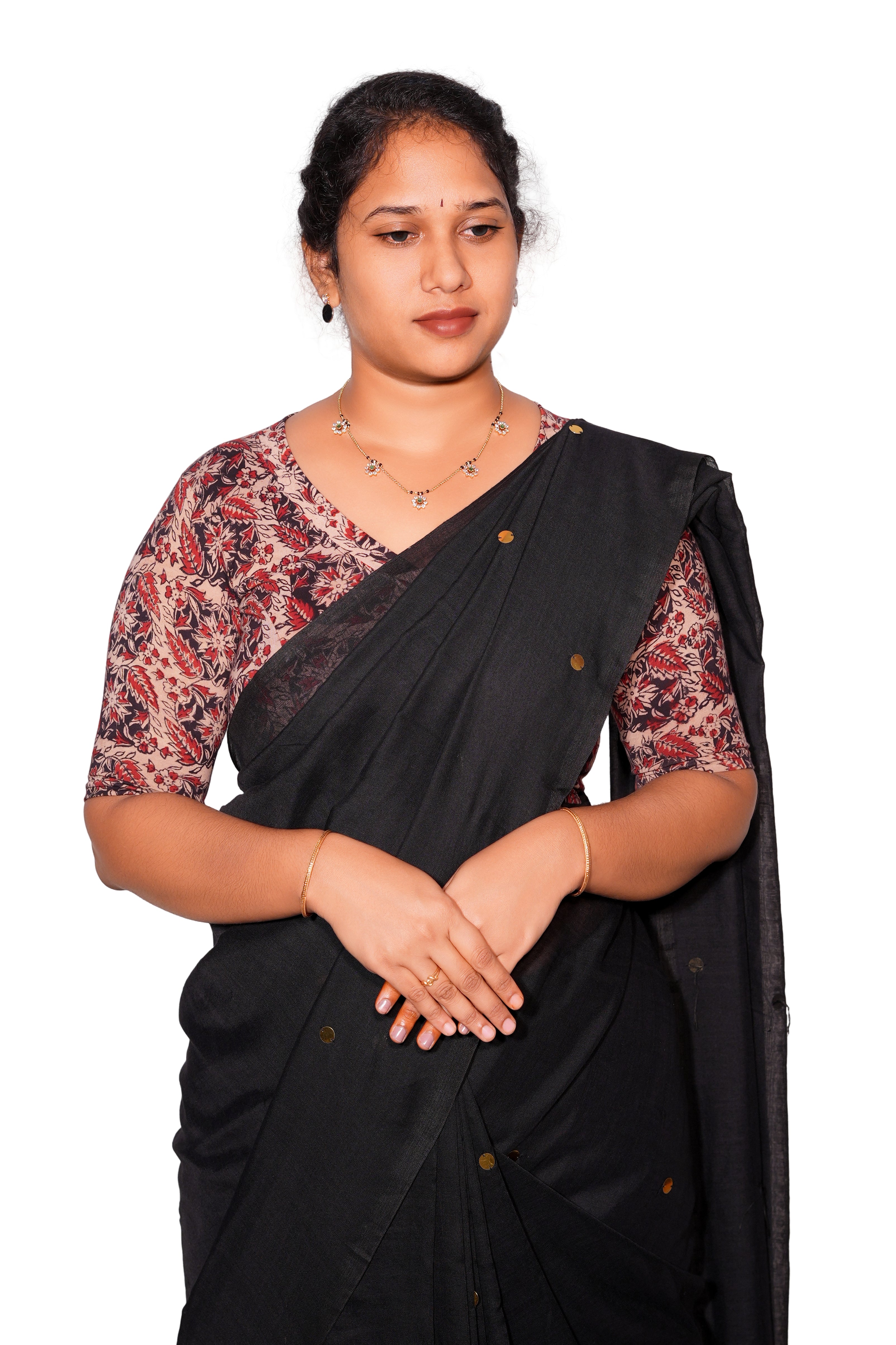 KALAMKARI V NECK 10 INCH HAND STRECHBLE BLOUSE – Manav Kalamkari