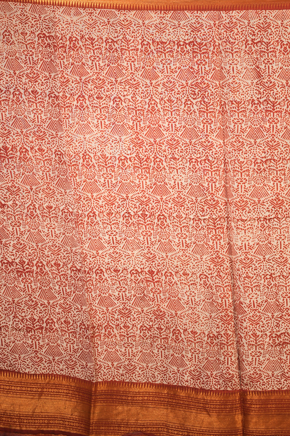 KALAMKARI MANGALAGIRI POWERLOOM SAREE – Manav Kalamkari